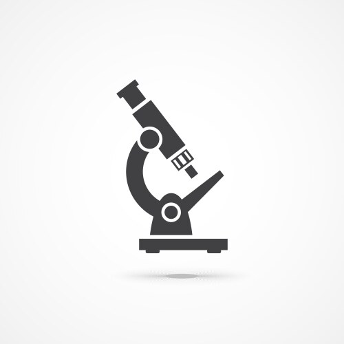 Black microscope icon Royalty Free Vector Image