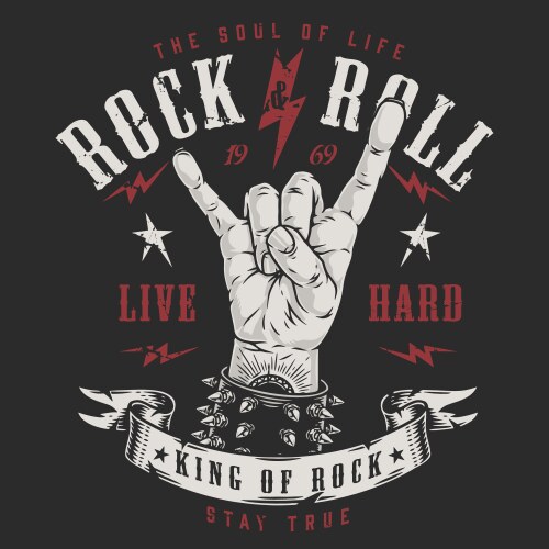 Rock festival poster Royalty Free Vector Image