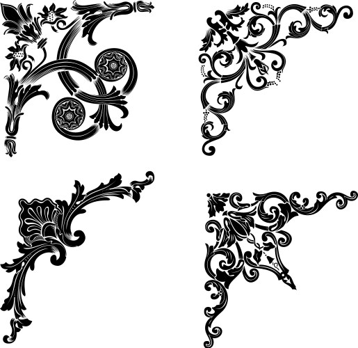 Corners set Royalty Free Vector Image - VectorStock
