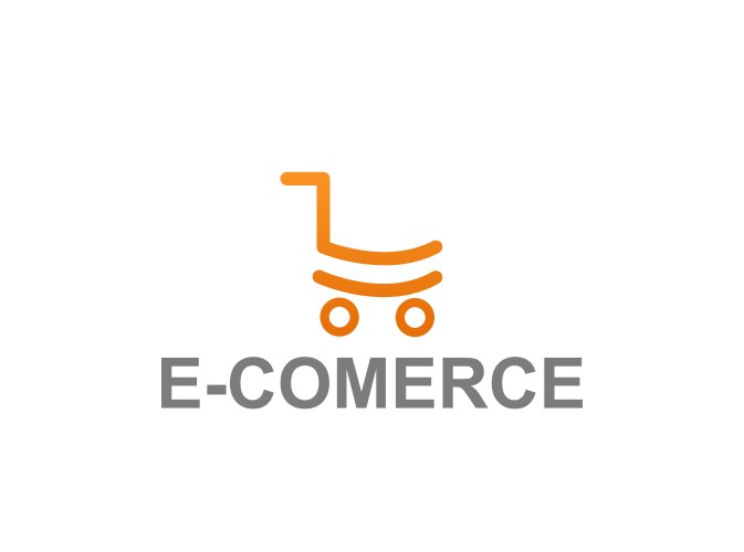 Modern ecommerce store logo Royalty Free Vector Image