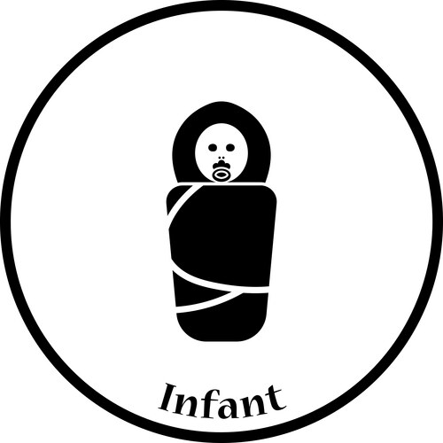 Minimalistic user profile icon in black and white Vector Image