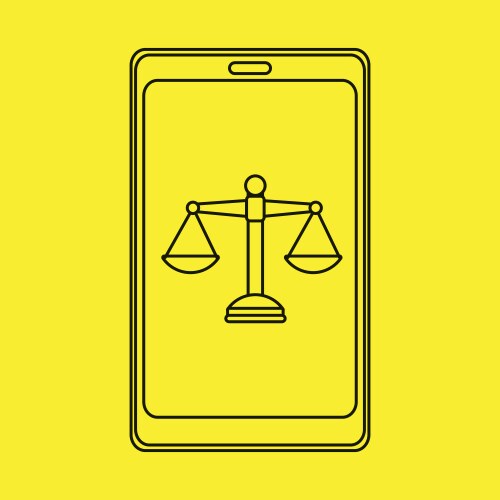 Justice system design Royalty Free Vector Image