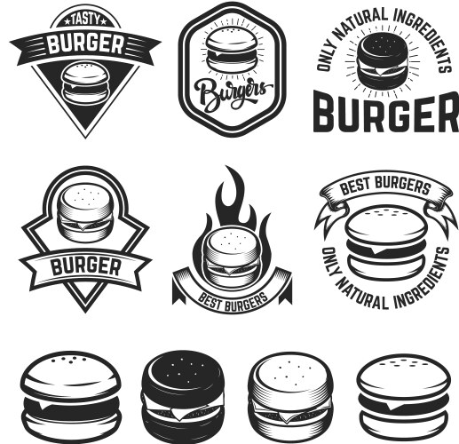 Burger Elements Vector Images (over 18,000)