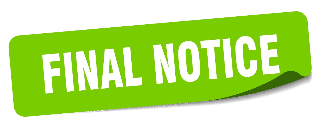 Final Notice Vector Images (over 1,000)