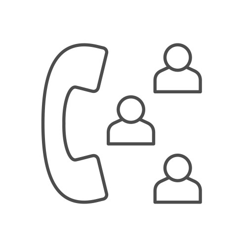 Group effort icon outline style thin line Vector Image