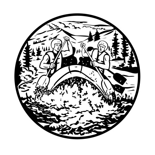 Whitewater Rafting Vector Images (über 380)
