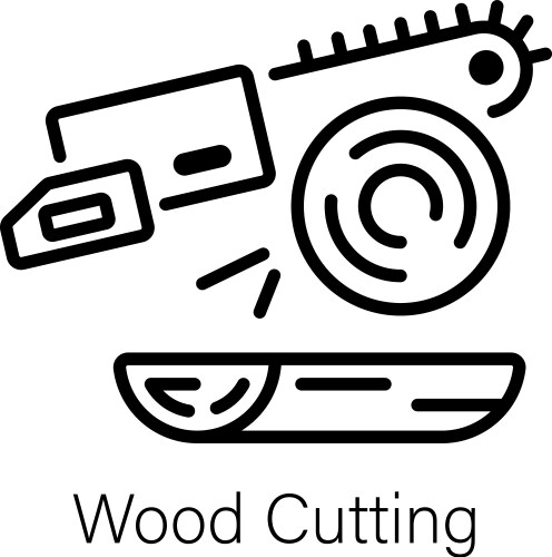 Trunk cutting Royalty Free Vector Image - VectorStock