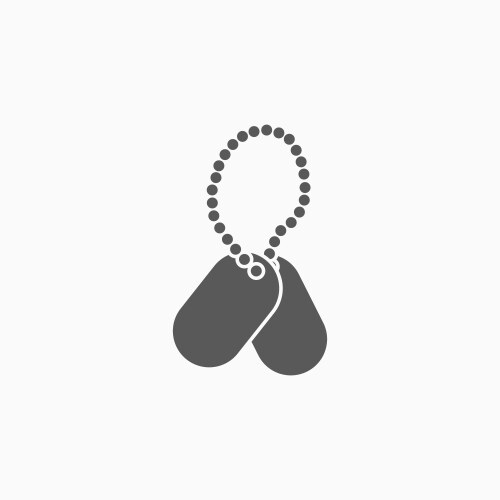 Dog tag on white background Royalty Free Vector Image