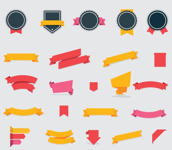 Long ribbons Royalty Free Vector Image - VectorStock