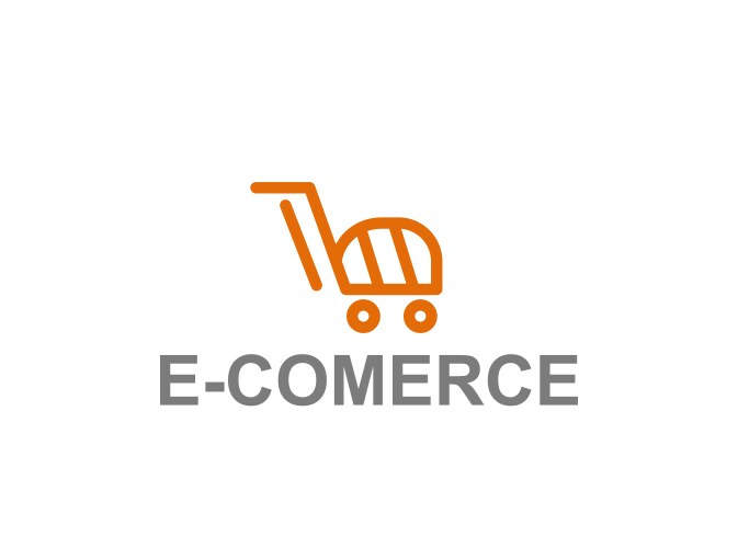 Modern ecommerce store logo Royalty Free Vector Image