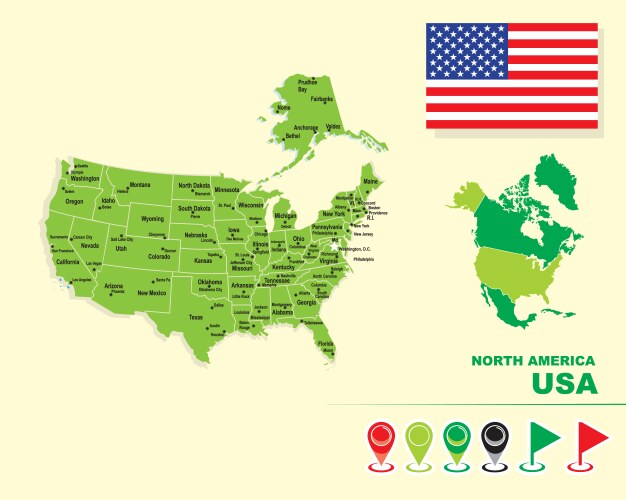 Detailed USA Map Vector Images (over 10,000)