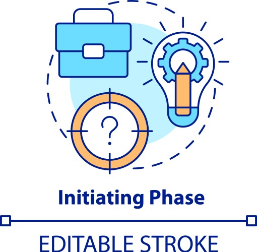 Monitoring and controlling phase concept icon Vector Image