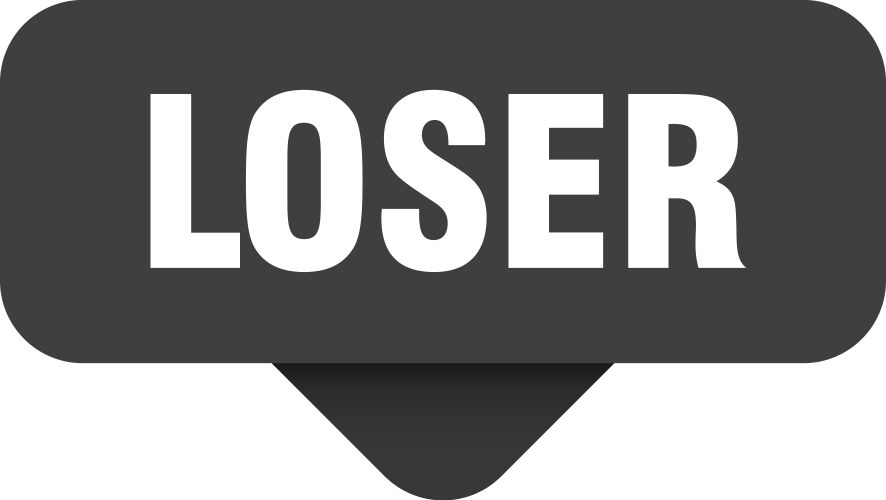 Loser sticker sign on transparent background Vector Image