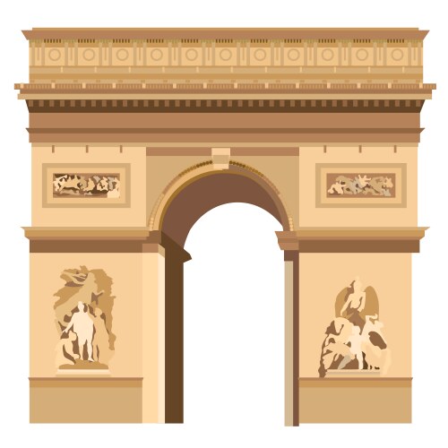 Triumphal Arches of Paris Royalty Free Vector Image