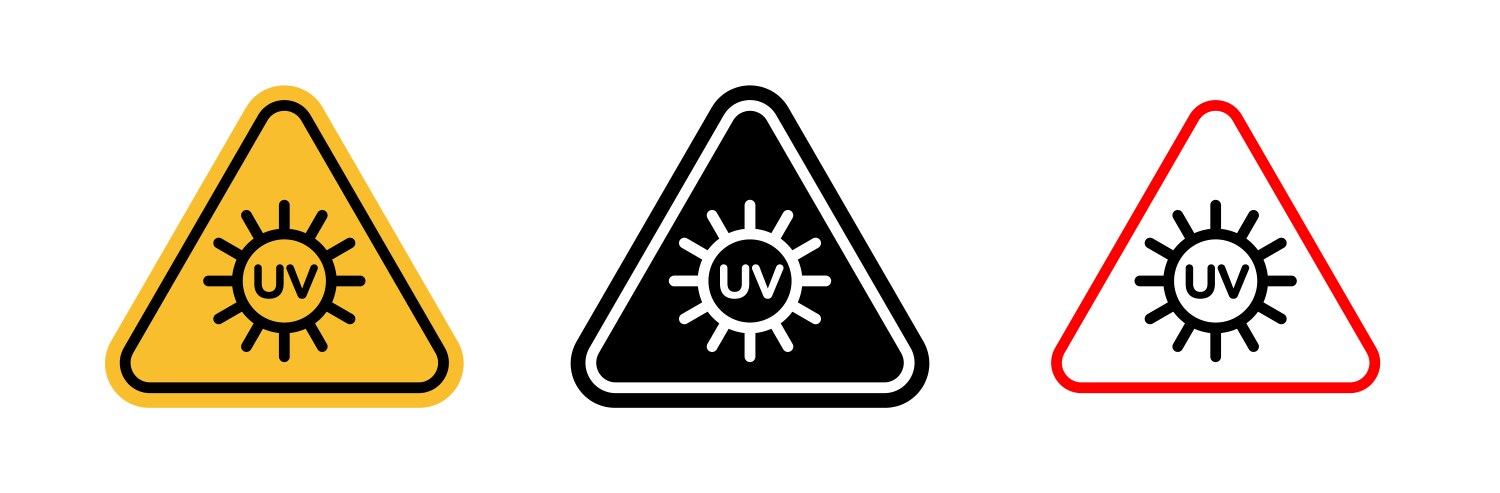 Uv light do not look sign ultraviolet light Vector Image
