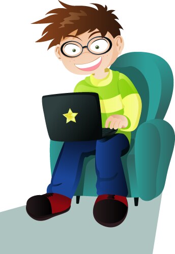 Boy with Laptop Vector Images (over 12,000)