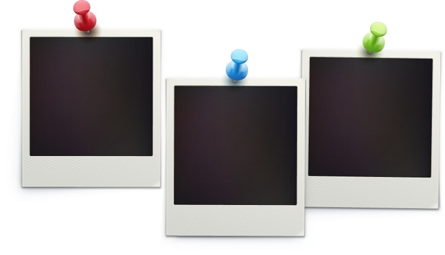 Retro polaroid photo frame Royalty Free Vector Image