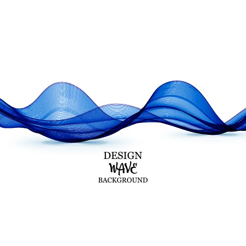 Abstract wave design element blue-green lines Vector Image