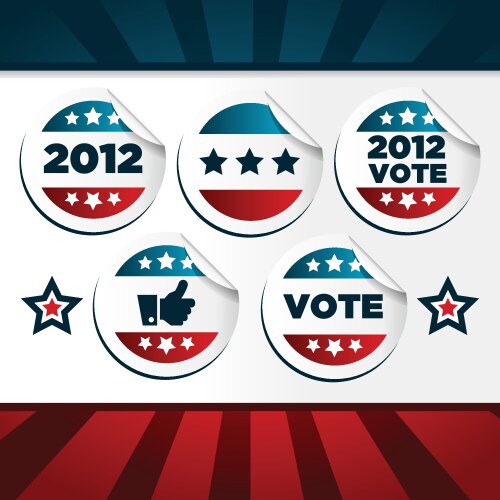 Patriotic voting poster Royalty Free Vector Image