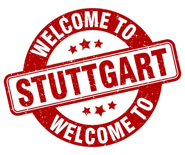 Welcome to stuttgart stamp stuttgart round sign Vector Image