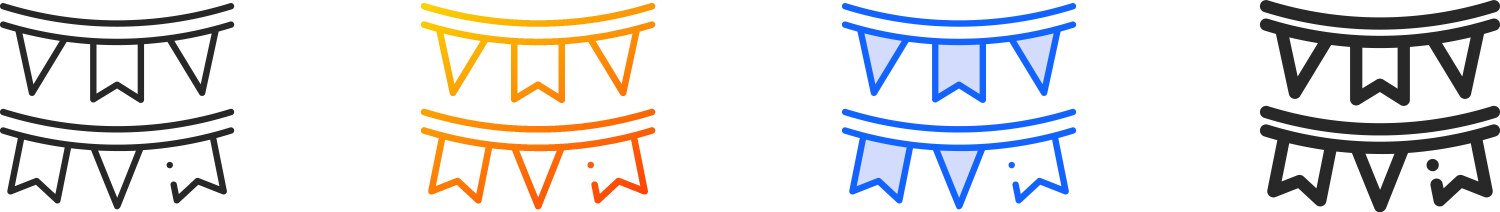 Booth iconthin linear gradient blue stroke Vector Image