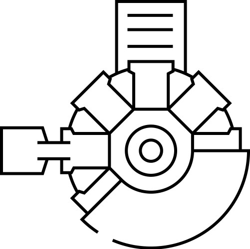 Copper smelter cast anodes icon doodle Royalty Free Vector