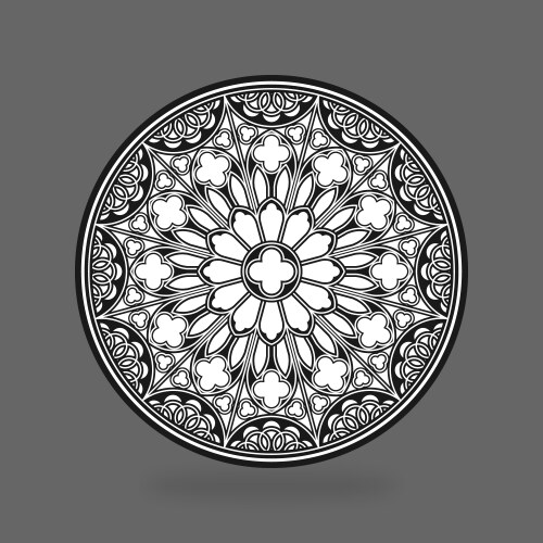 Rose window Royalty Free Vector Image - VectorStock