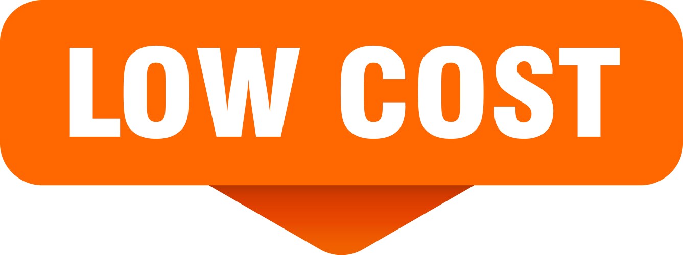 Low cost sticker sign on transparent Royalty Free Vector