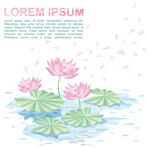Lotus flower banner Royalty Free Vector Image - VectorStock