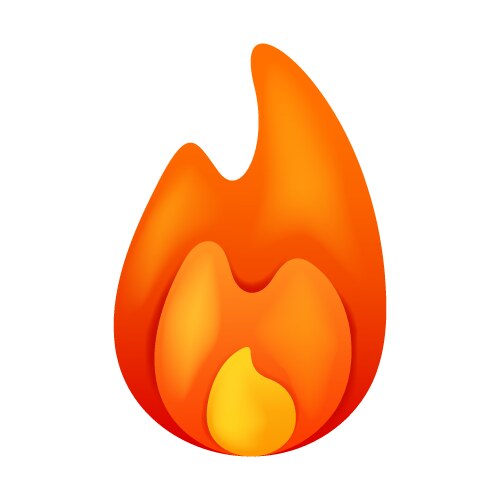 3d fire flame Royalty Free Vector Image - VectorStock