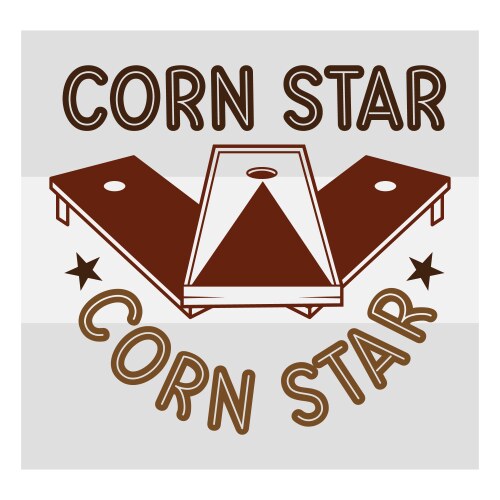 Corn star cornhole svg sports bean bag board Vector Image