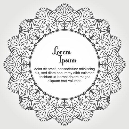 Oriental pattern with mandala Royalty Free Vector Image
