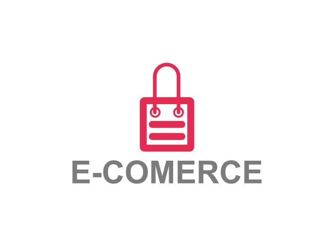 Modern ecommerce store logo Royalty Free Vector Image
