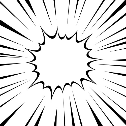 Radiant spiky explosion Royalty Free Vector Image
