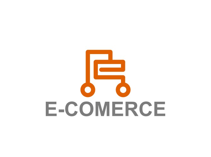Modern ecommerce store logo Royalty Free Vector Image