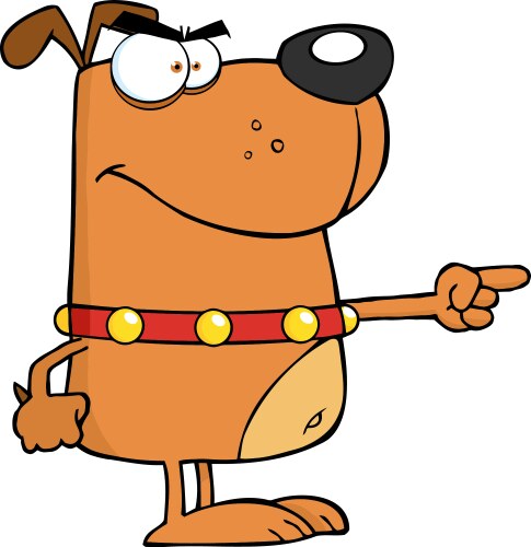 Square dog cartoon Royalty Free Vector Image - VectorStock