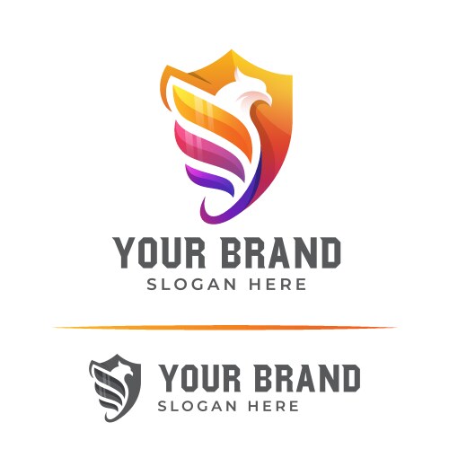 Phoenix raise logo Royalty Free Vector Image - VectorStock