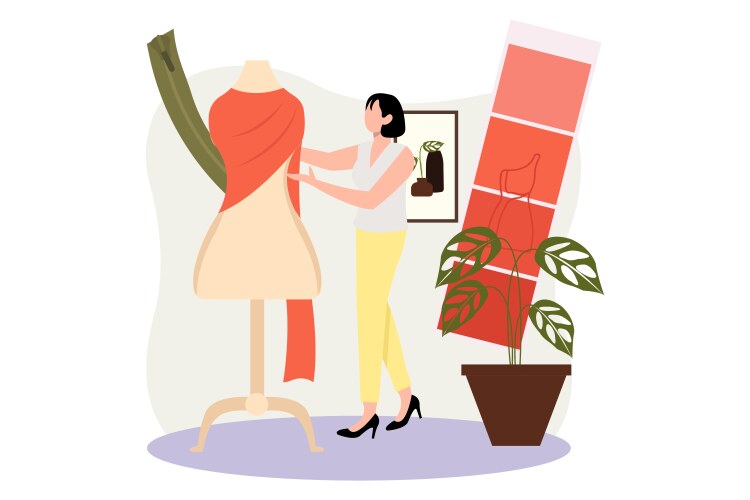 Fashion flat design Royalty Free Vector Image - VectorStock