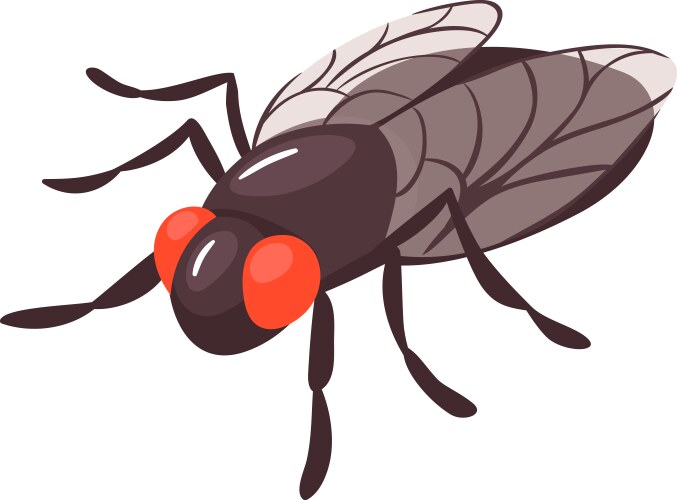 Cute fly animal waving hand Royalty Free Vector Image