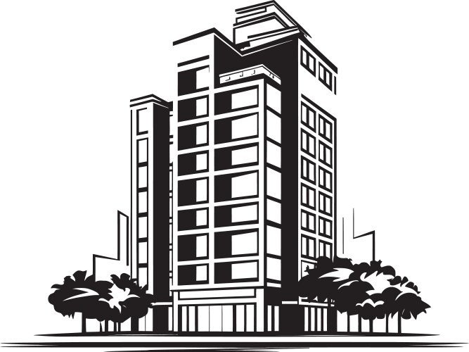 Architectural Drawing Building Elevation Plan Vector Images (over 180)