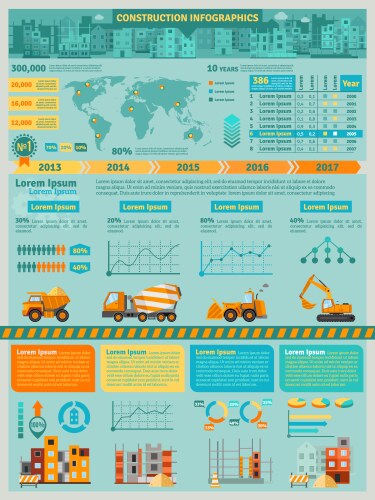 Construction Equipment Infographics Royalty Free Vector