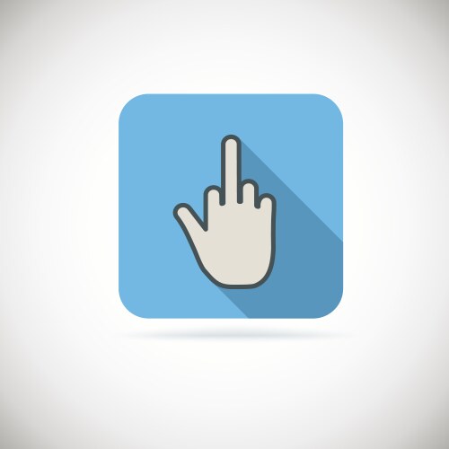 Hand gesture you symbol middle finger sign Vector Image