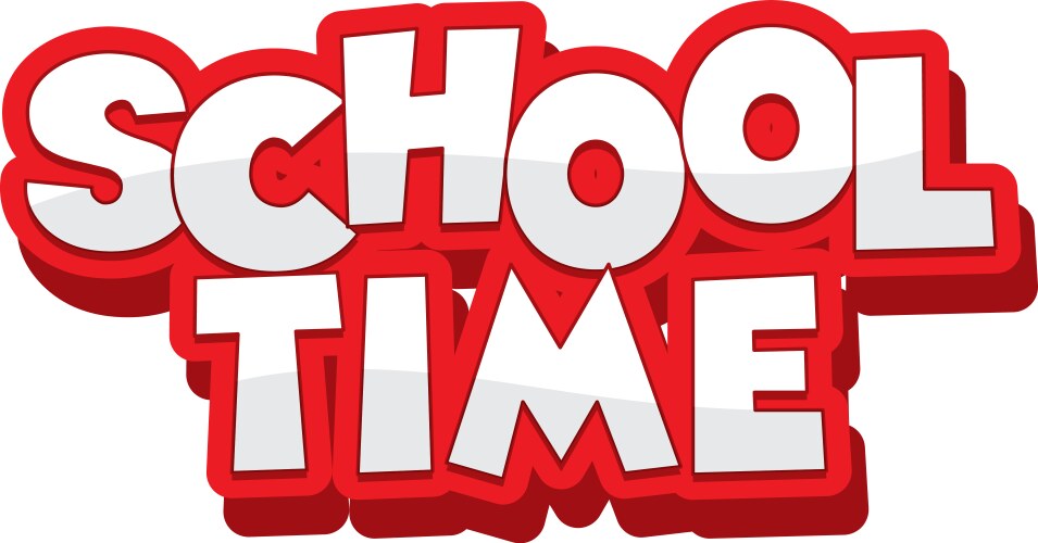 Font design for word spelling time with kids Vector Image