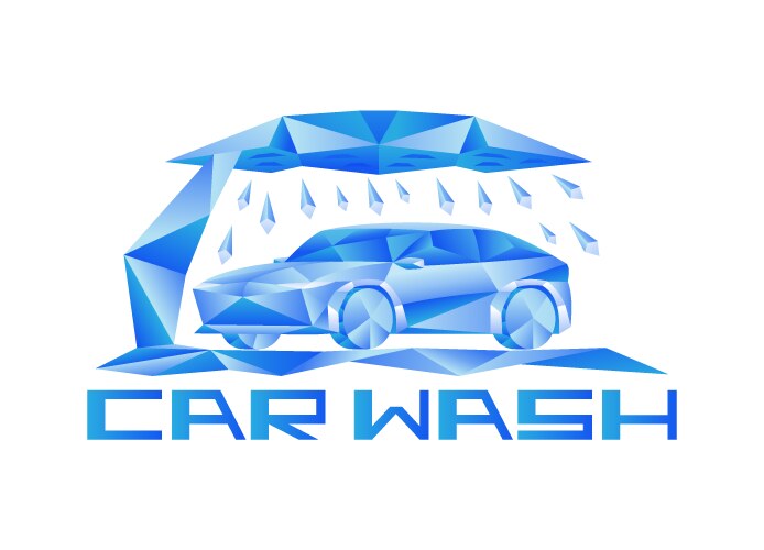 Car wash yellow sign Royalty Free Vector Image