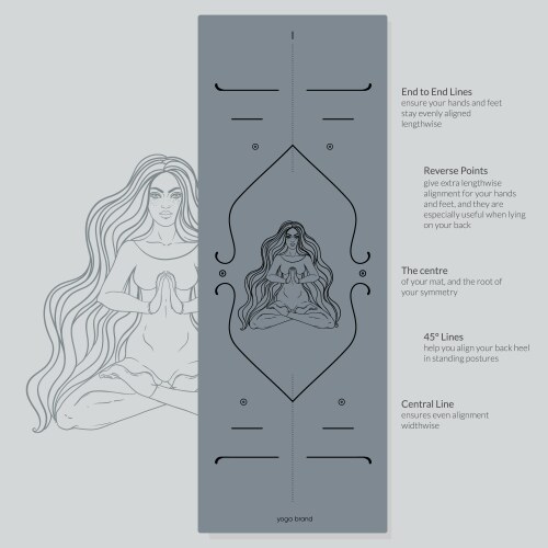 Alignment yoga mat design template Royalty Free Vector Image