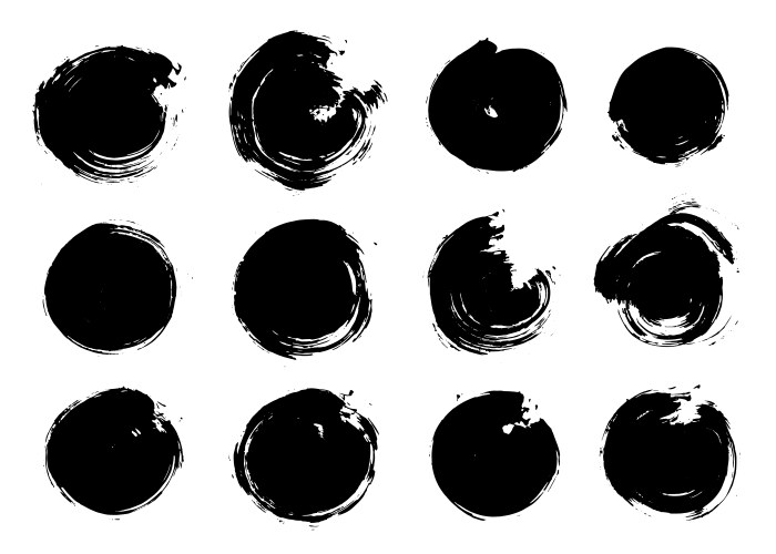Brush strokes exploding blobs burst blots Vector Image