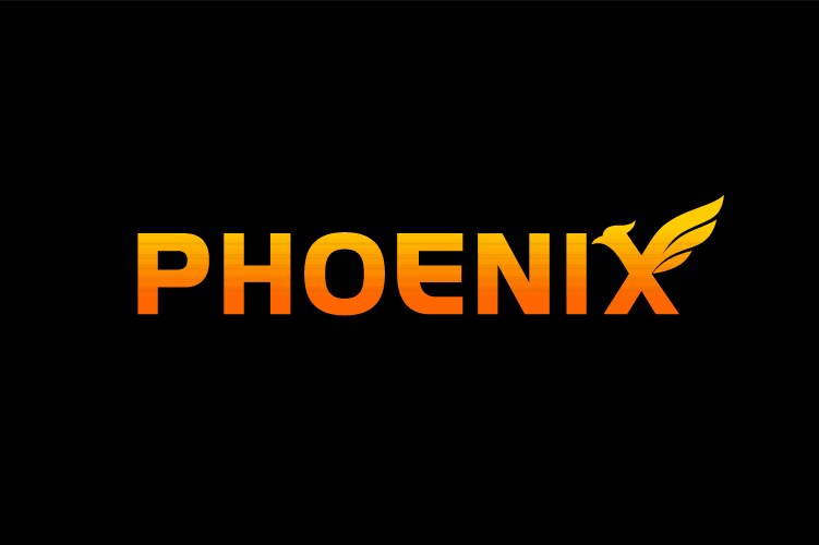 Phoenix logo with labs concept Royalty Free Vector Image