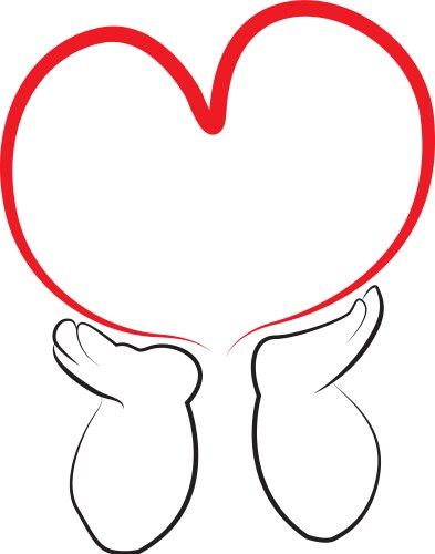 Angel holding heart Royalty Free Vector Image - VectorStock