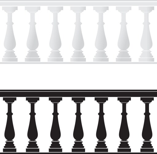 Architecture elements of balustrade Royalty Free Vector