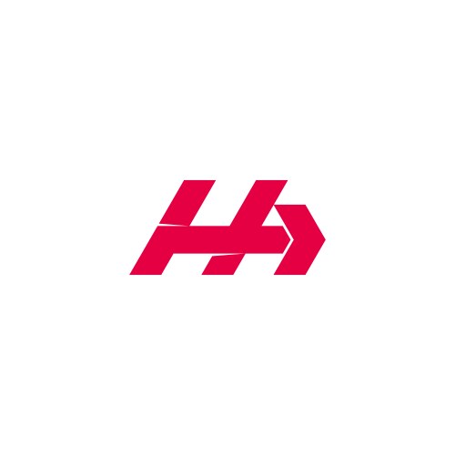 Letter hb abstract butterfly wings logo Royalty Free Vector